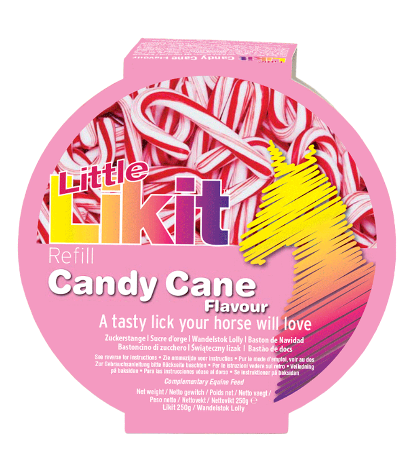 Likit Sliksten Candy Cane | Forkælelse til din hest – Dyr i Centrum